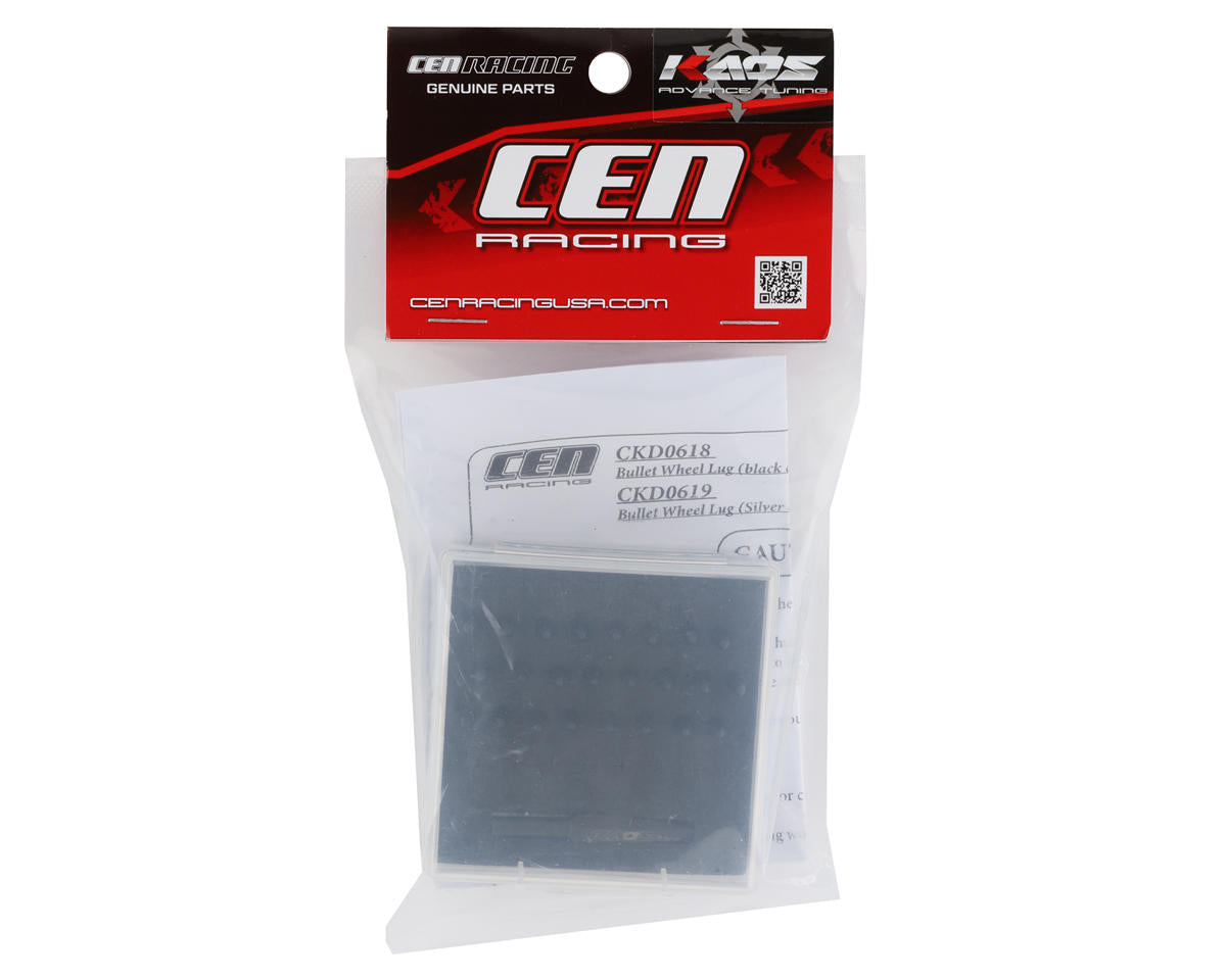 CEN RACING Ford F250 KG1 Bullet Wheel Lugs (Black Chrome) (24) (2mm st ...