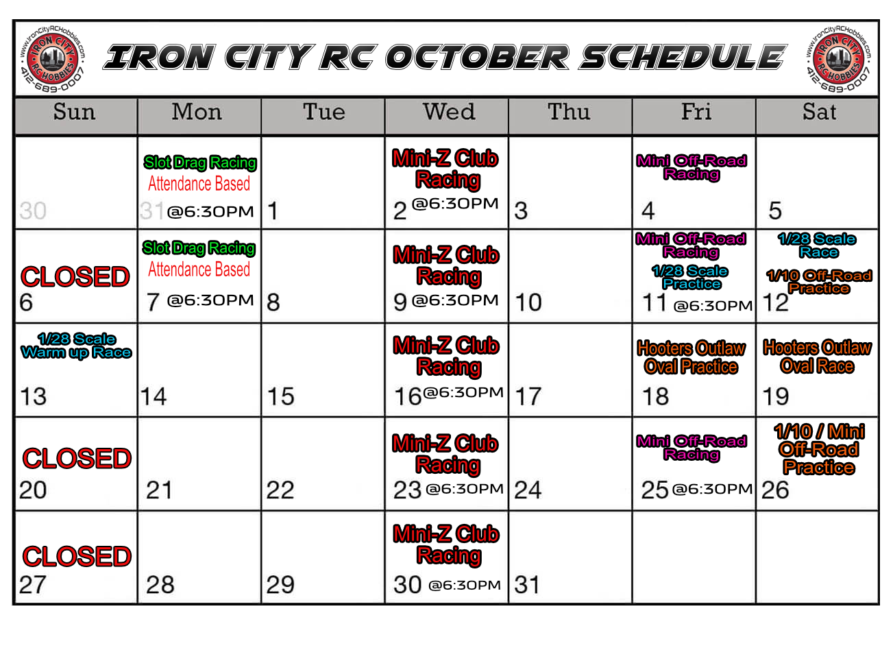 Iron City Mini-Z Rules * Iron City RC Hobbies