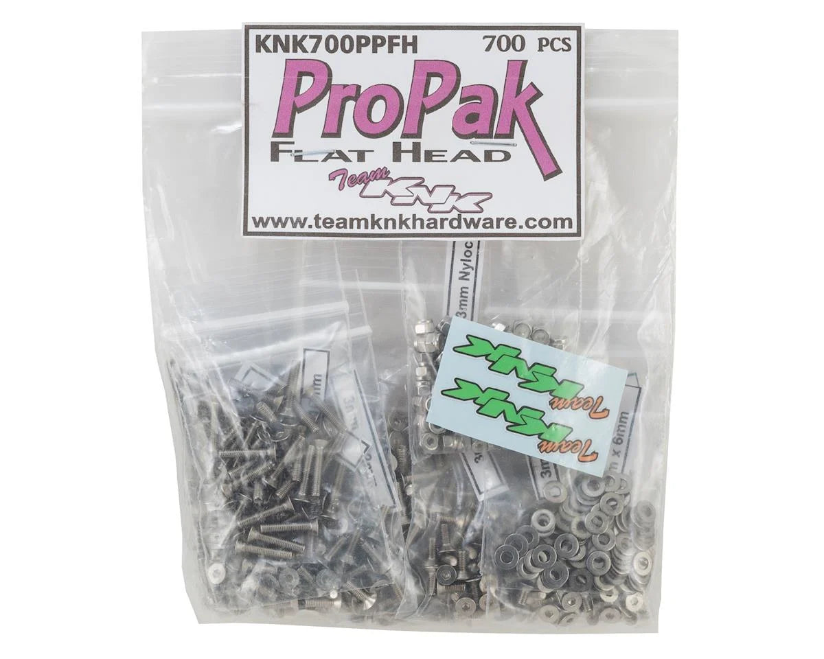 Team KNK Flat Head Pro Pak Stainless Screw Kit (700) – Iron City RC Hobbies