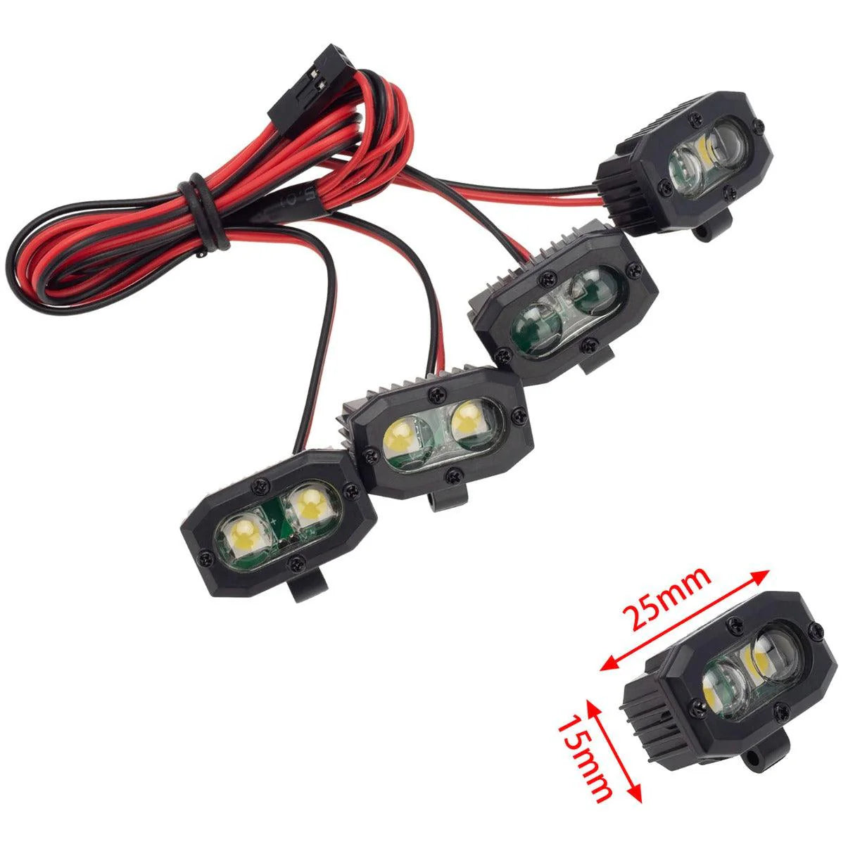 PowerHobby RC 4 Double lamp LED Lights Headlights Spotlight for 1/10 1 ...